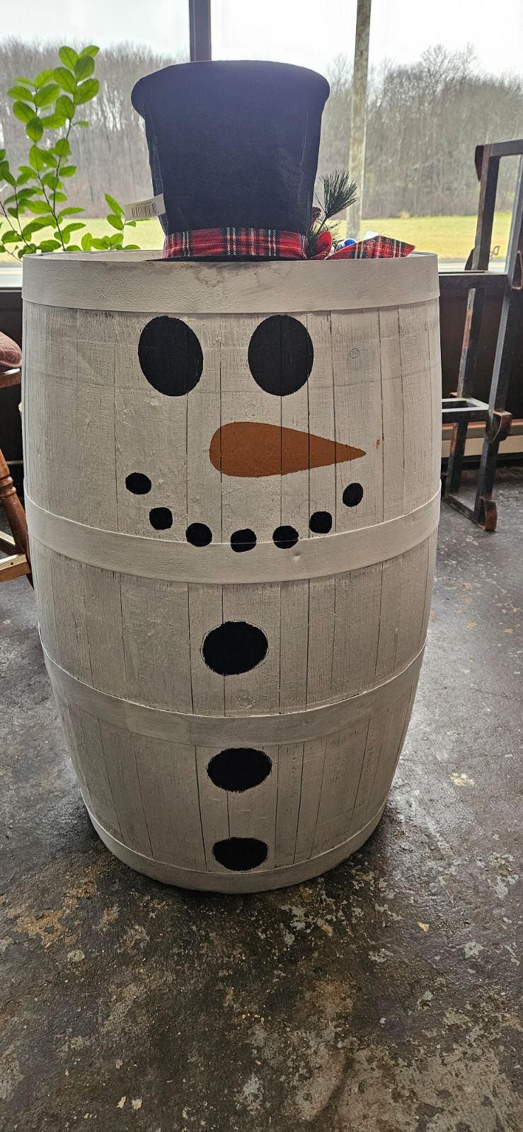 Snowman Whole Barrel - Dewey's Barrels in Windsor Connecticut