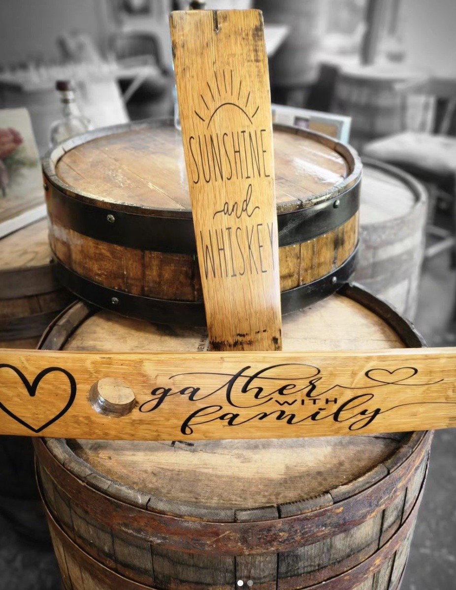 Stave Signs - Dewey's Barrels in Windsor Connecticut